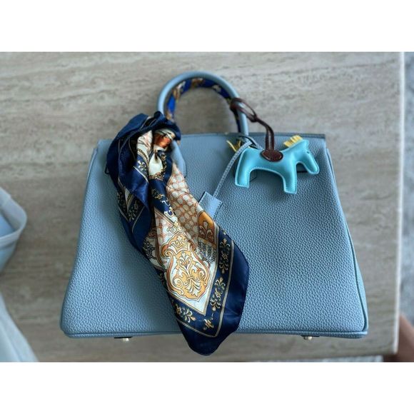 Anca Barbu | Bags | Anca Barbu Satchel Blue Extra Large Painting ...